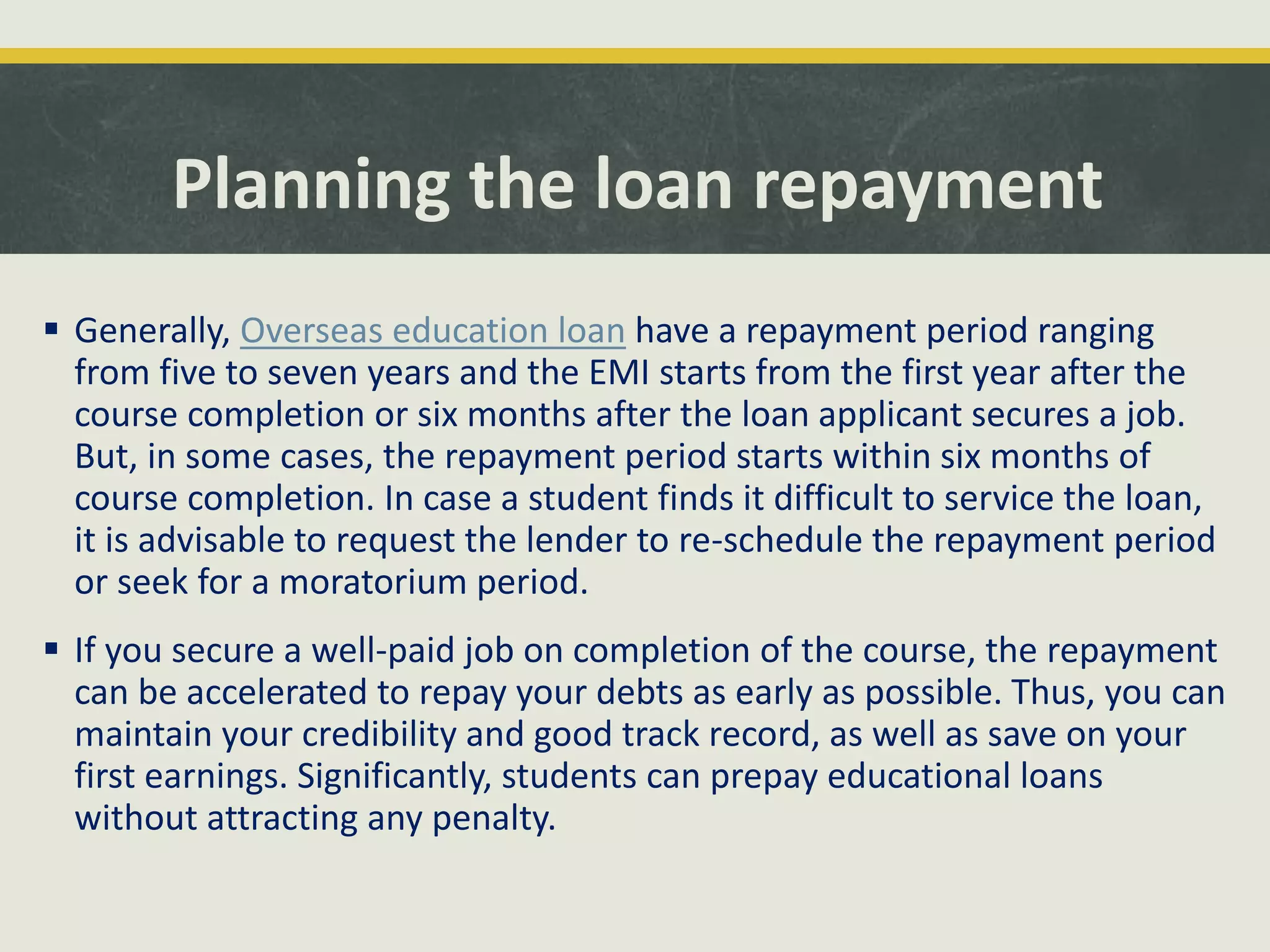 Overseas education loan | PPTX