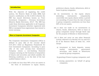 Overseas investment by core investment companies | PDF