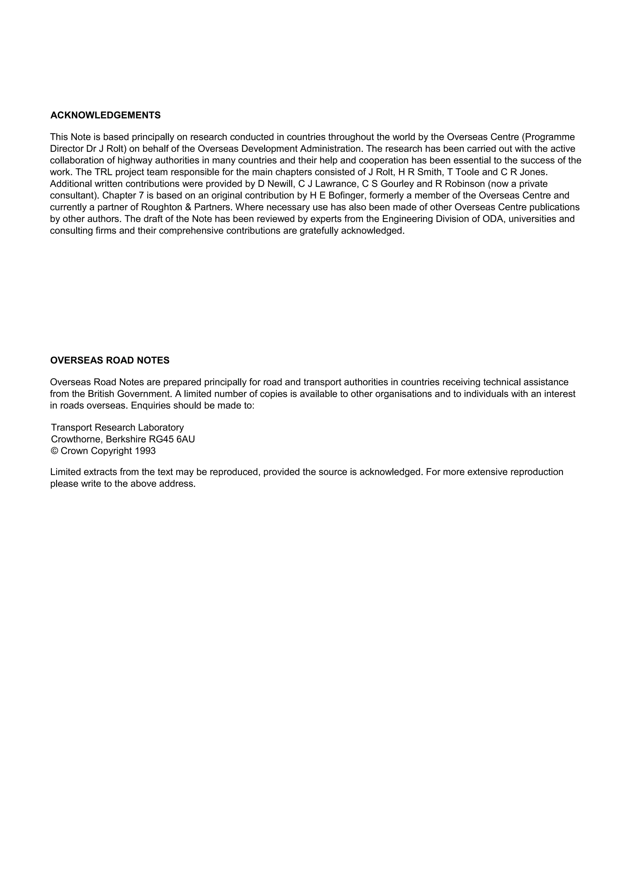 Overseas road note 31 | PDF