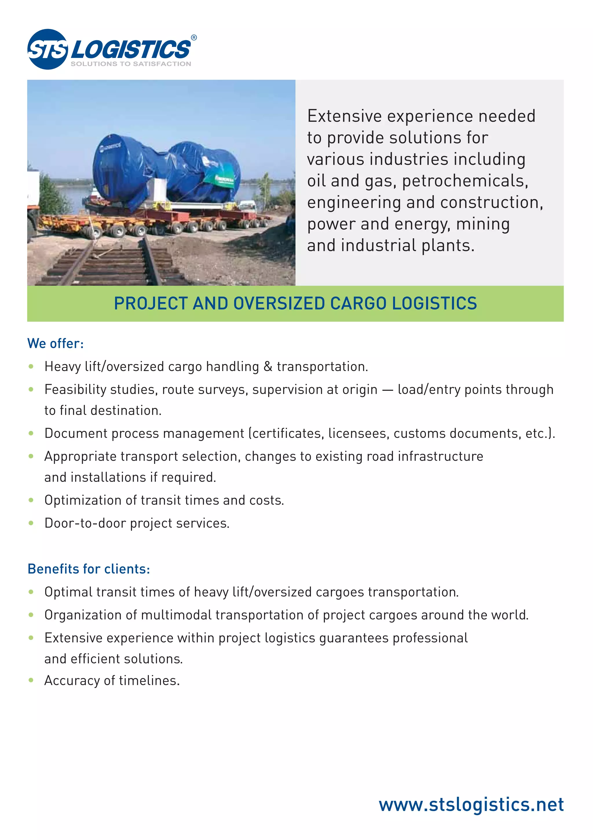 Oversized cargo_STS Logistics | PDF
