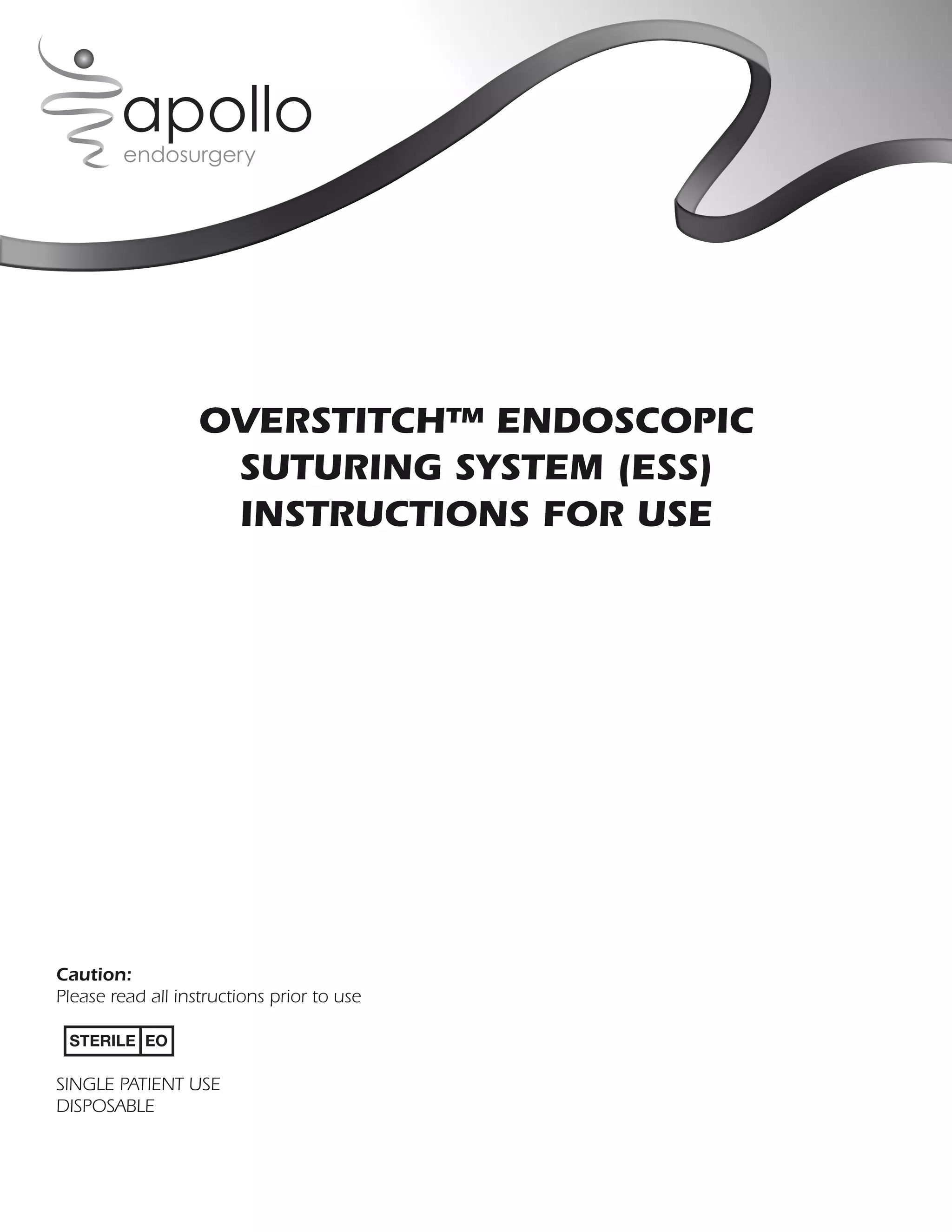 Overstitch - detailed info on this new endoluminal platform | PDF