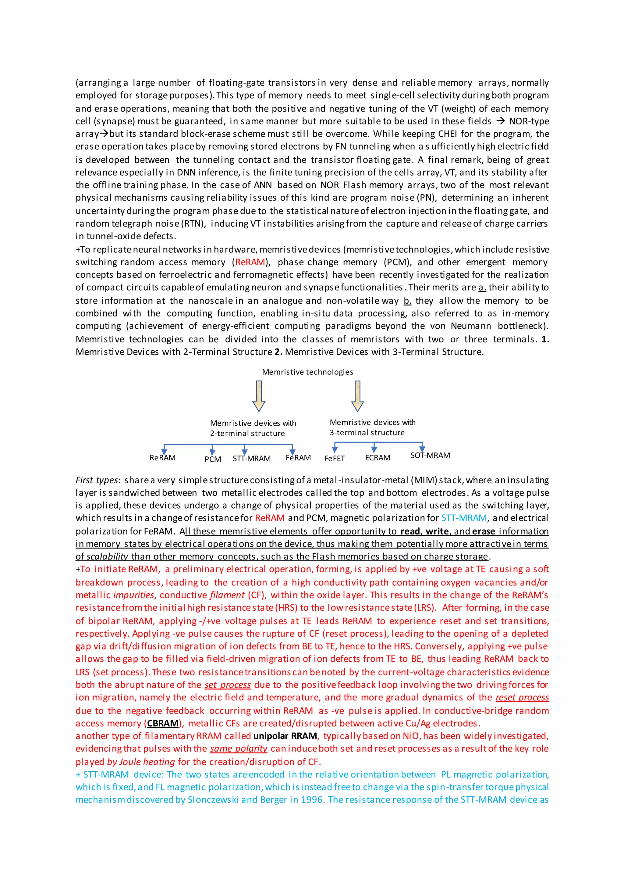 Over summary of memristive and cmos devices for neuromorphic computing | DOCX
