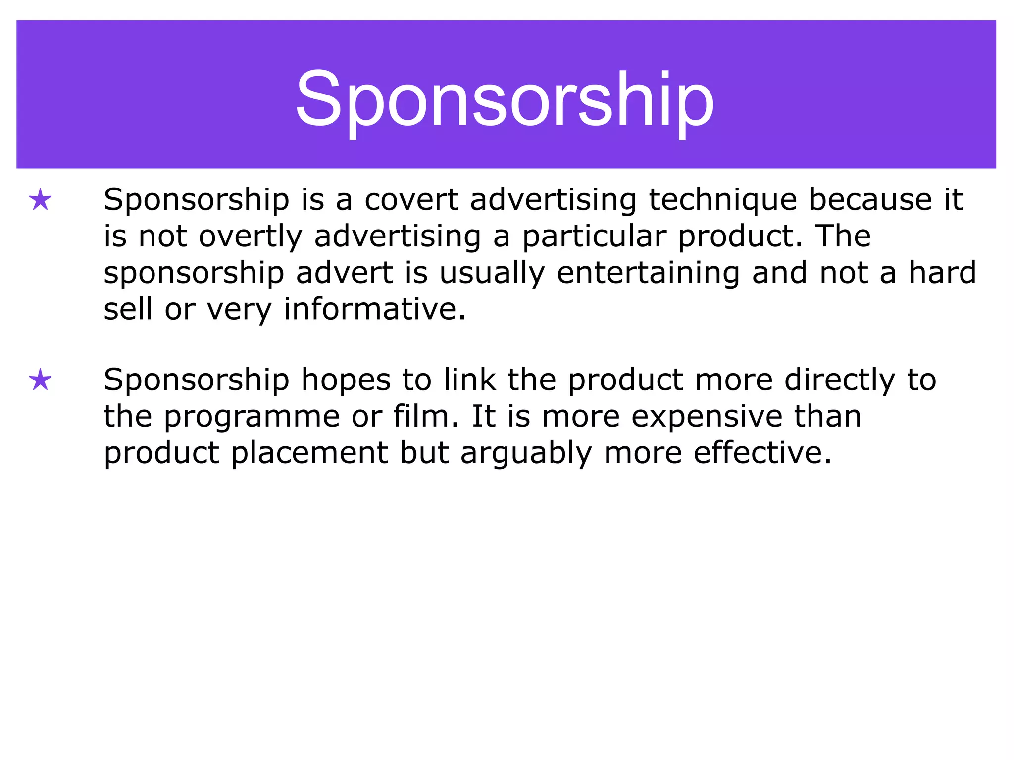 Overt and covert techniques | PPT