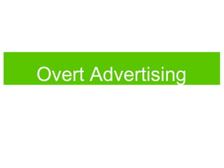 Overt and covert techniques | PPT