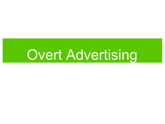 Overt and covert techniques | PPT
