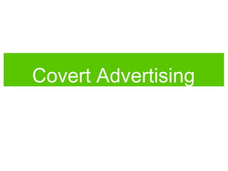 Overt and covert techniques | PPT