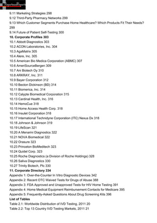 Over-the-Counter Diagnostic Products World Markets | PDF