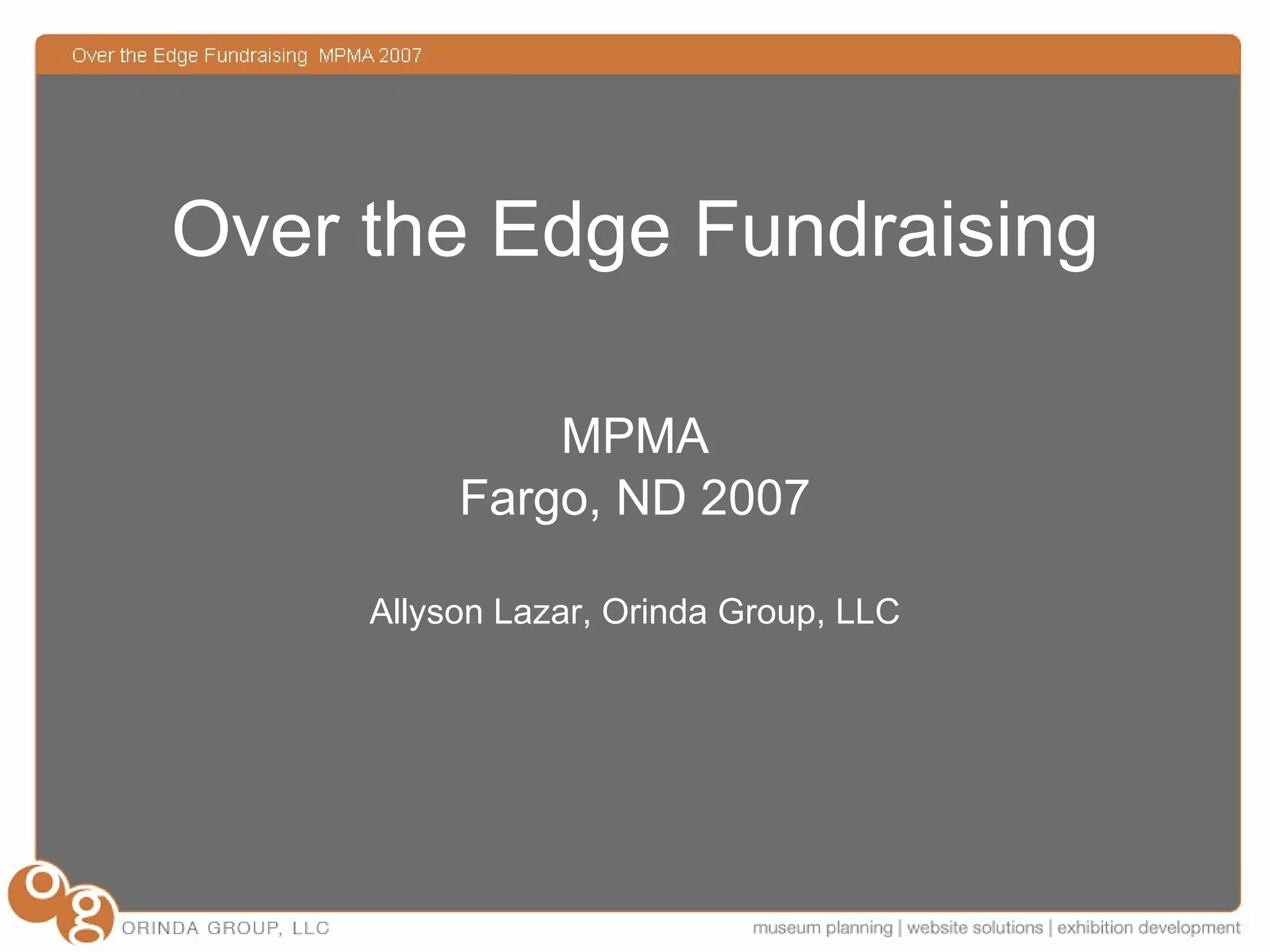 Over the Edge Fundraising | PPT