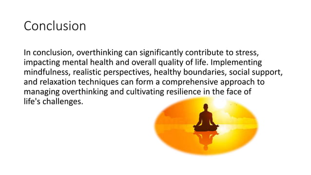 Overthinking and Stress Management presentation | PPTX
