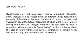 Overthinking and Stress Management presentation | PPTX