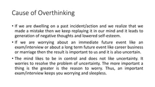 Overthinking and Stress Management presentation | PPTX