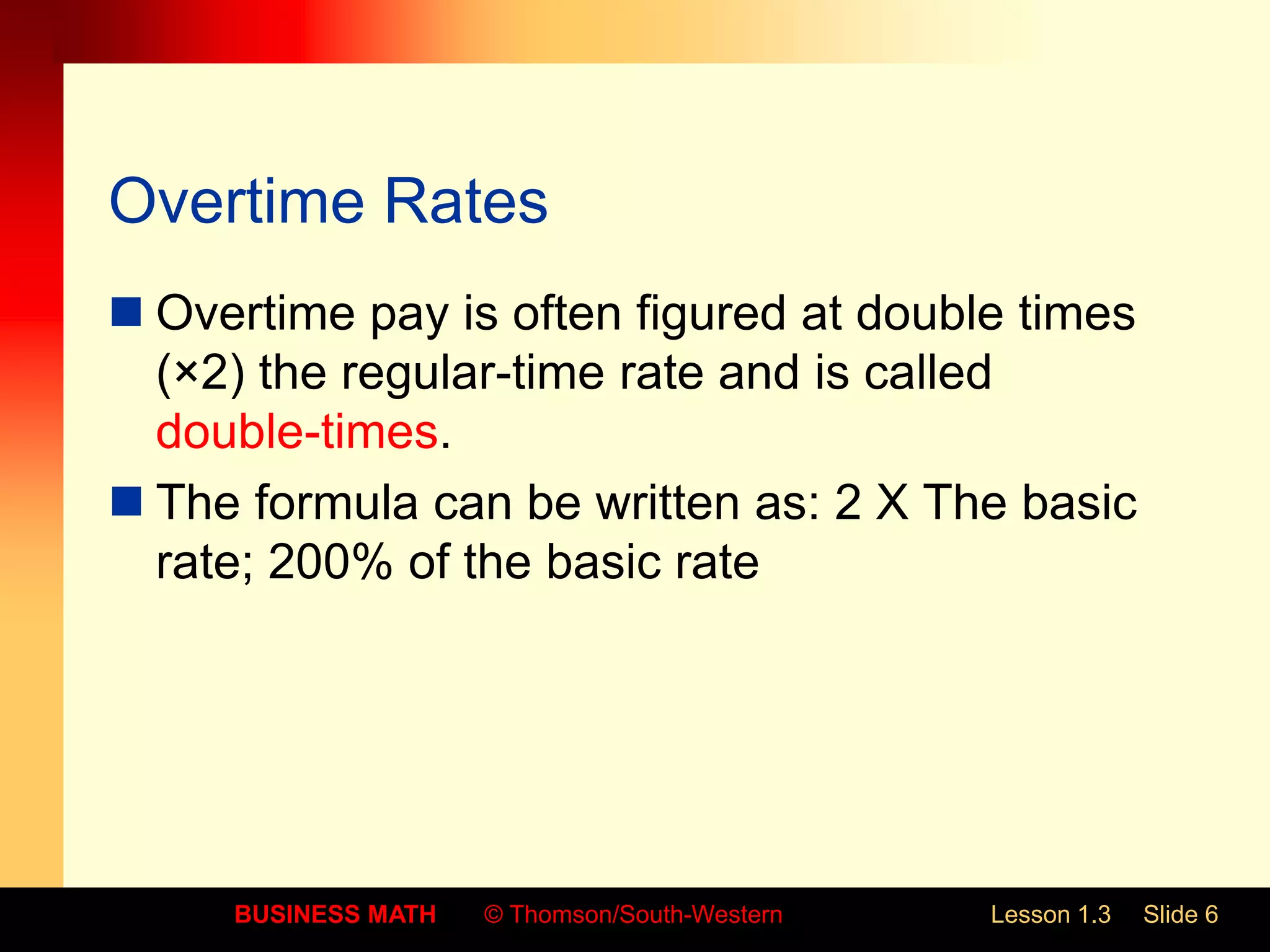Overtime | PPT
