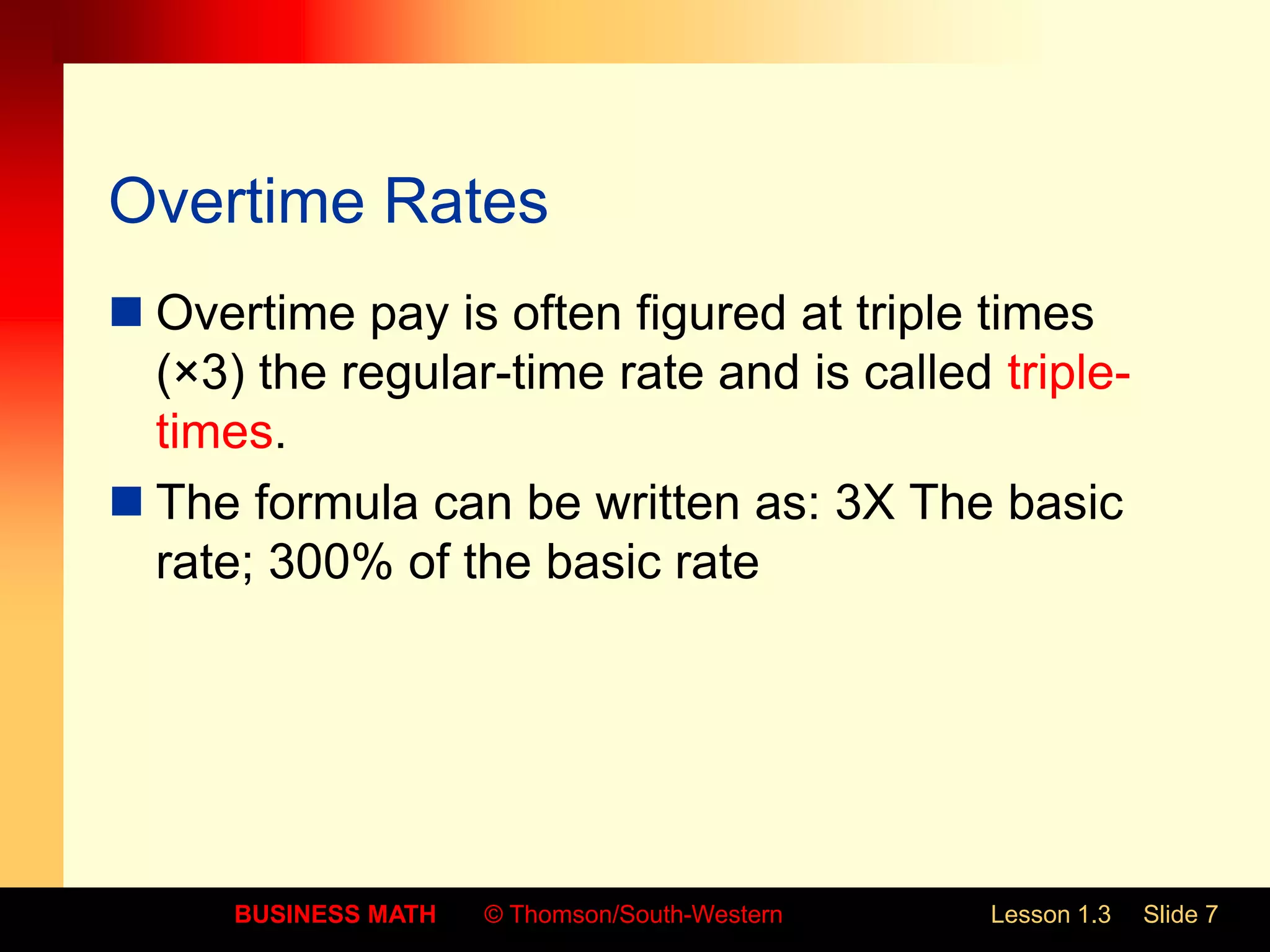 Overtime | PPT