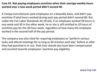 Overtime Pay Rules: Avoid Making Costly Wrong Assumptions | PPT