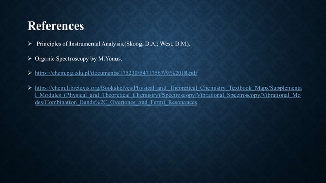 Overtone & fermi resonance in IR | PPTX | Chemistry | Science
