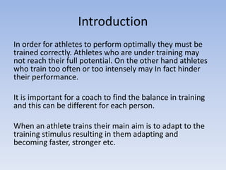 Overtraining presentation one | PPTX
