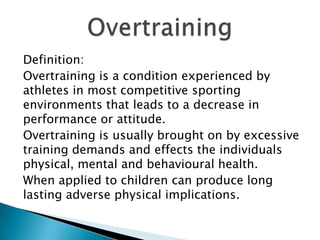 Overtraining slide | PPTX