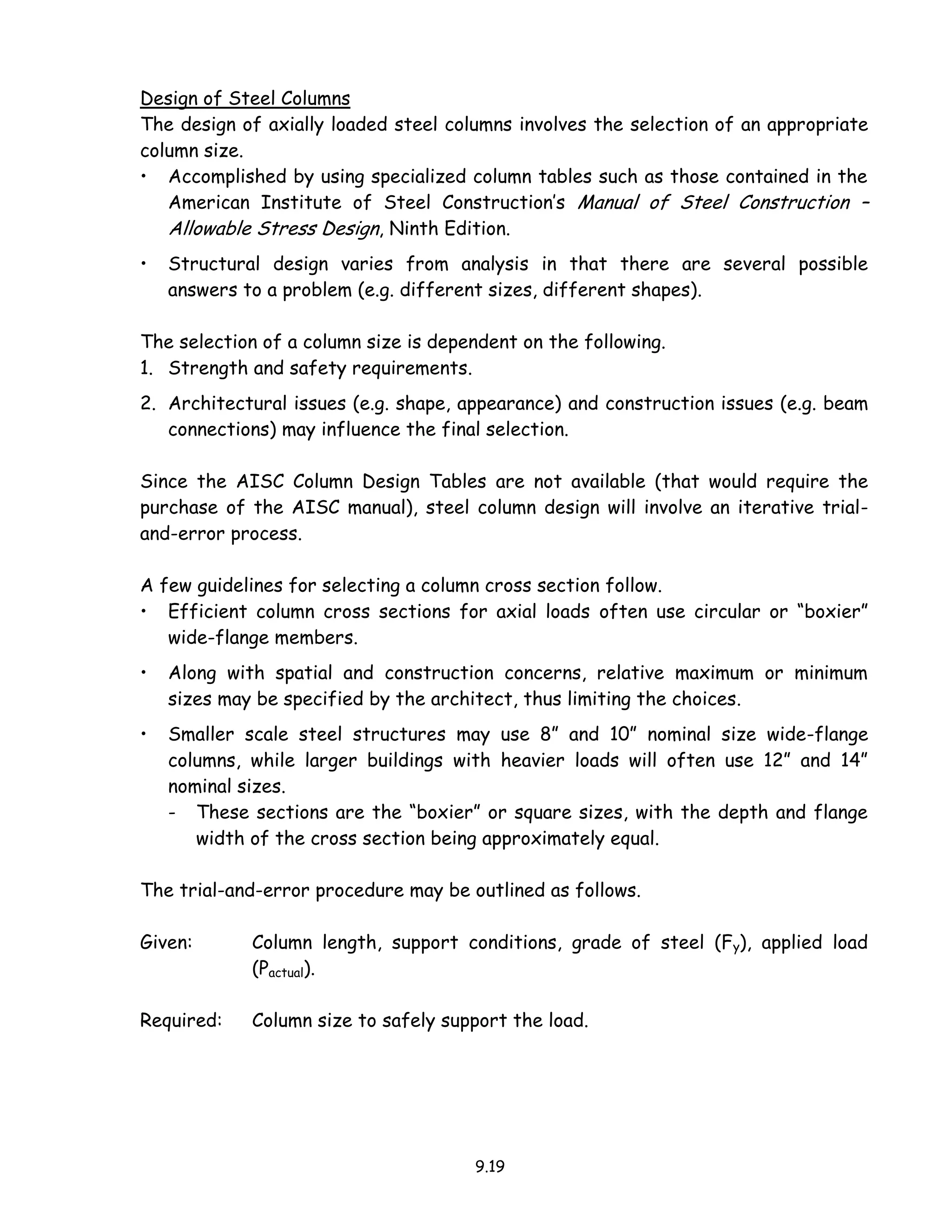 Overvew column analysis | PDF