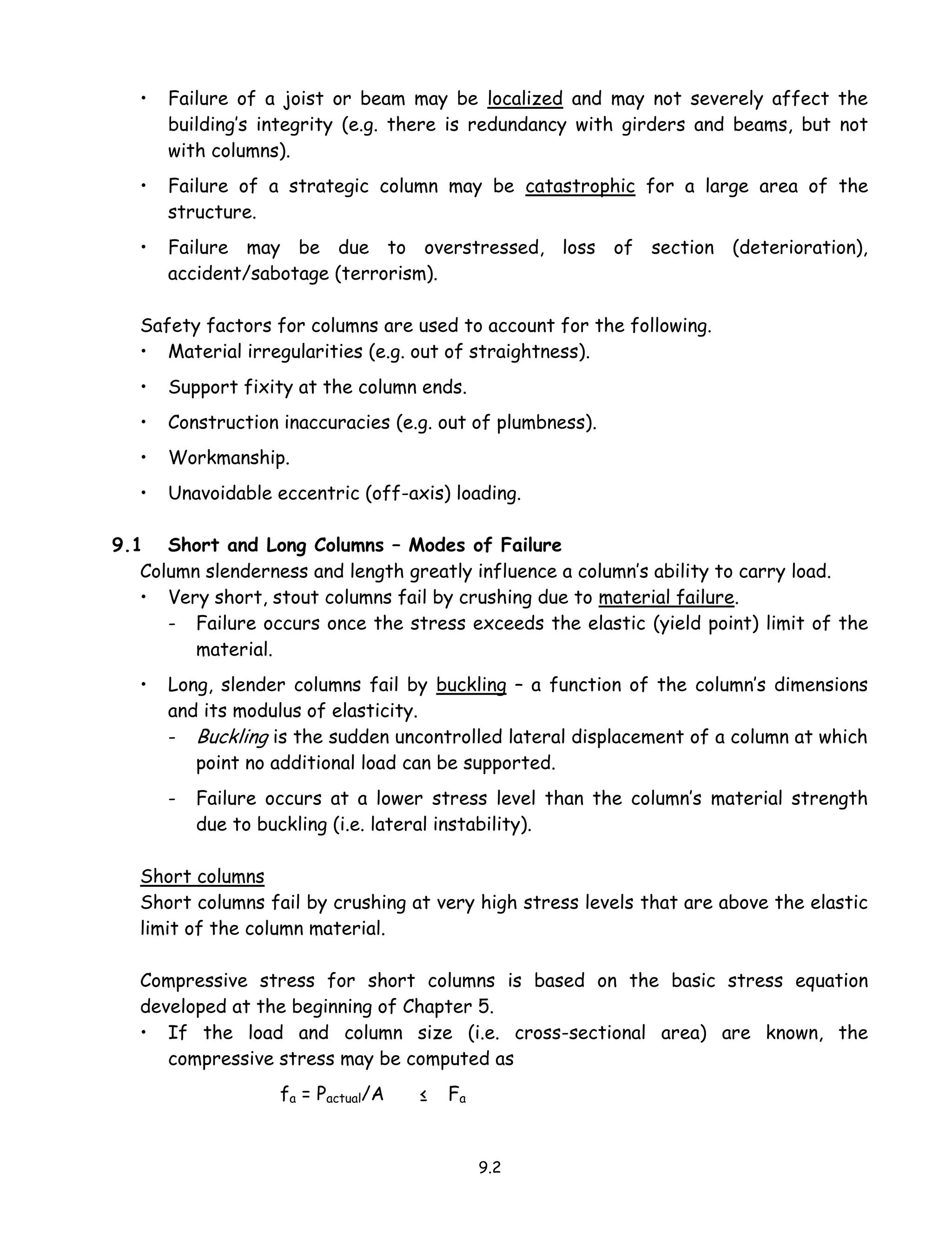 Overvew column analysis | PDF