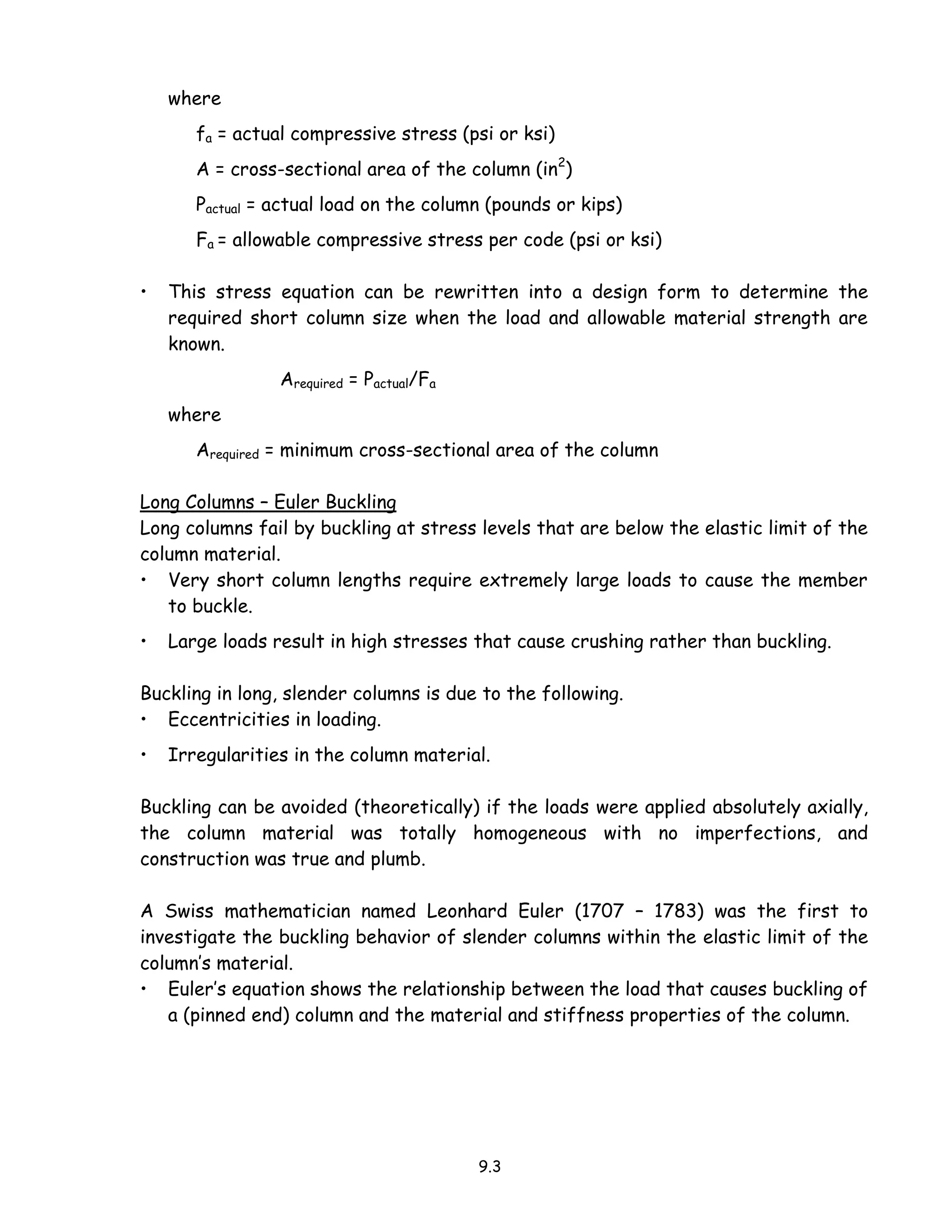 Overvew column analysis | PDF