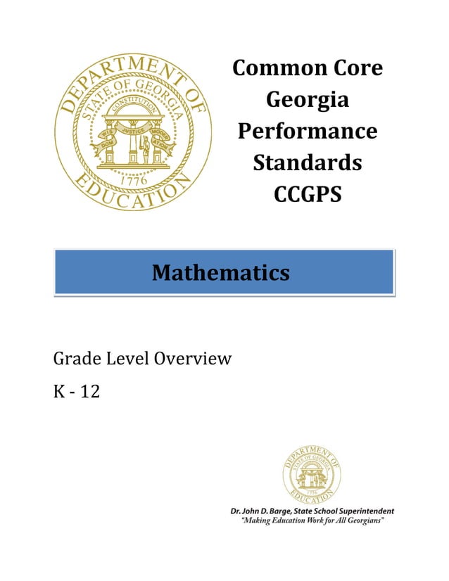 CCGPS Overview | PDF