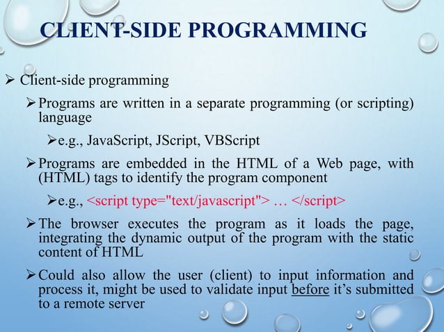 An Overview Of Html Css And Java Script Ppt