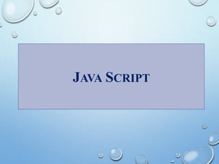 An Overview of HTML, CSS & Java Script | PPT