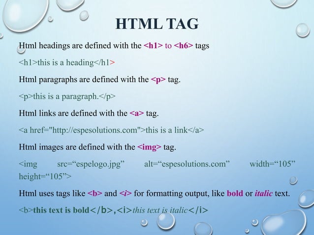 An Overview of HTML, CSS & Java Script | PPT