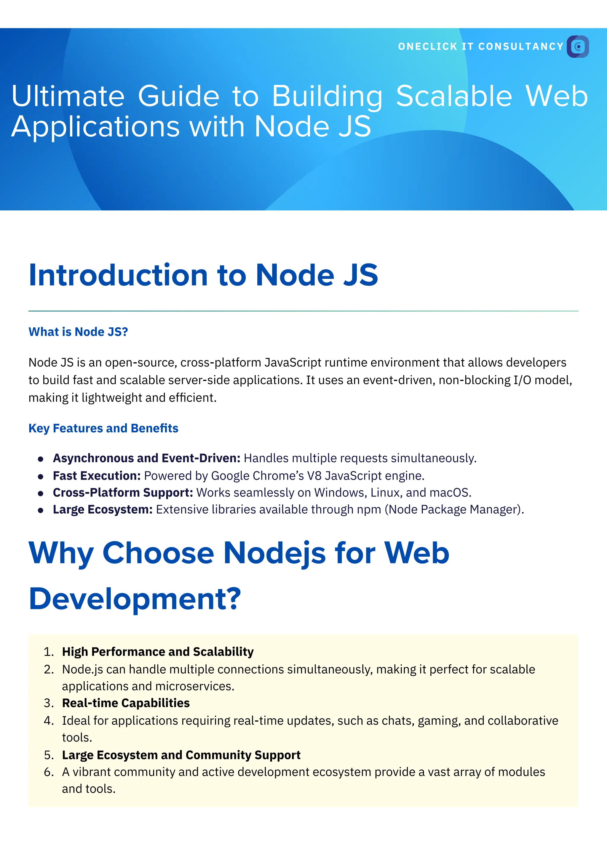 What is NodeJS ? NodeJS Center of Excellence | PDF