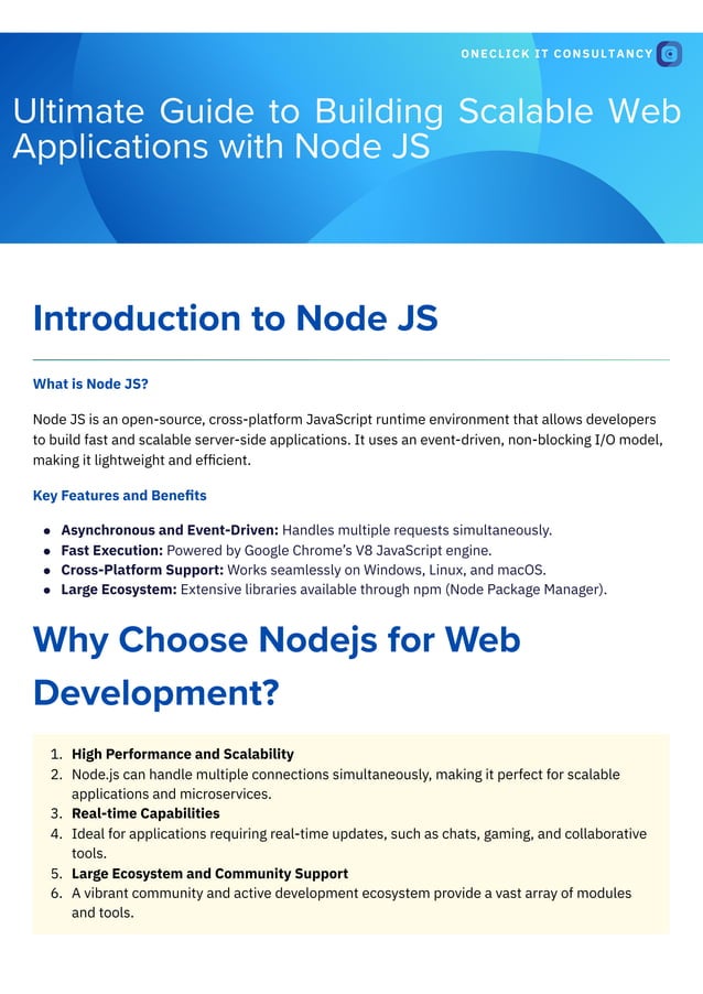 What is NodeJS ? NodeJS Center of Excellence | PDF