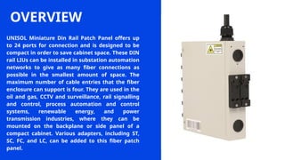 6/12/24 Port Mini Din Rail Patch Panel Fiberoptic | PPTX