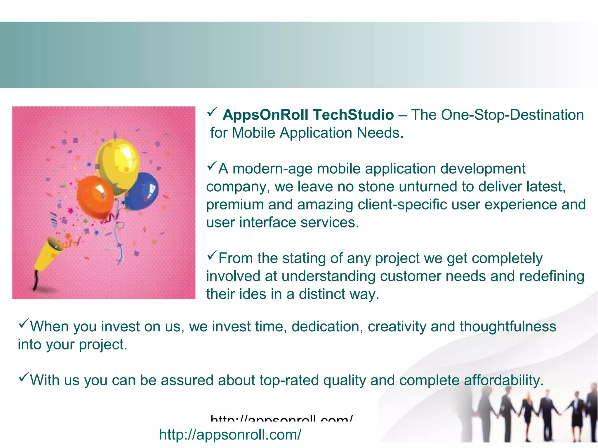 Overview apps onroll techstudio | PPT