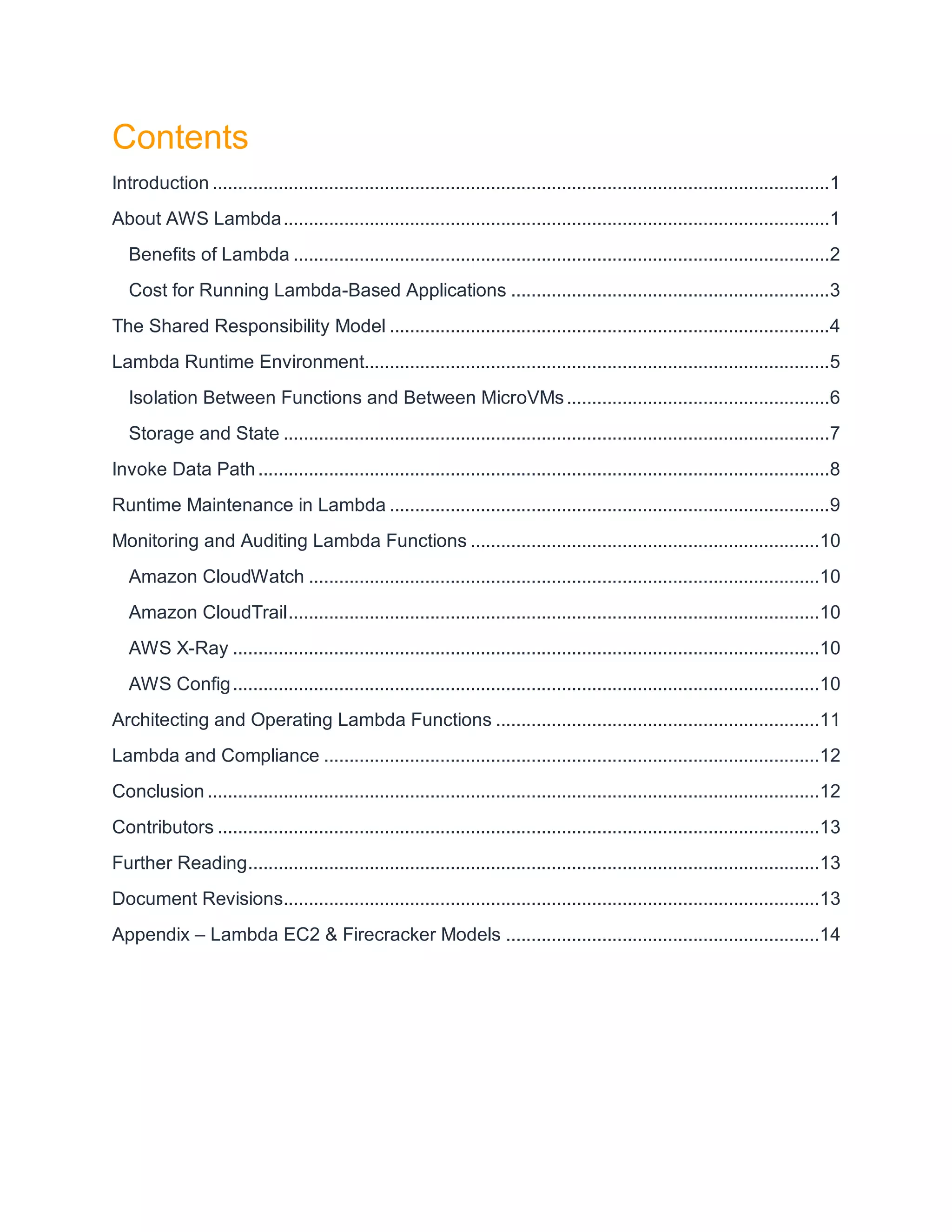 Overview aws-lambda-security | PDF