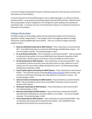 BDPA and College Students | PDF