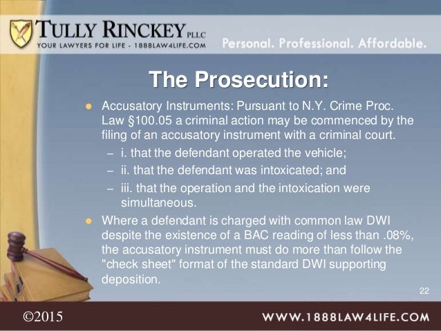 An Overview of DWI & Other Alcohol Related Offenses - Tully Rinckey P…