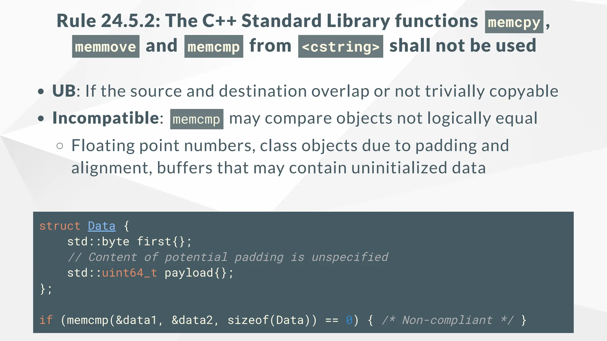 [Koln C++] Safer C++: 25 MISRA Rules Explored | PDF