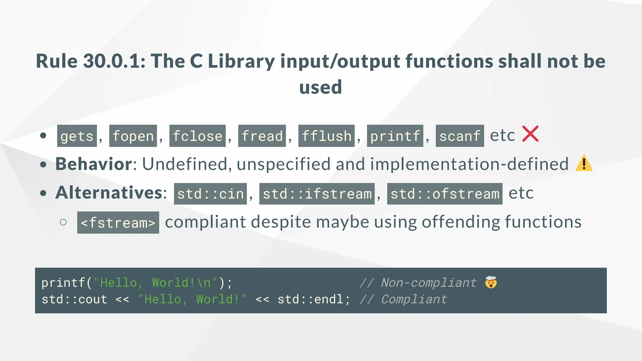 [Koln C++] Safer C++: 25 MISRA Rules Explored | PDF