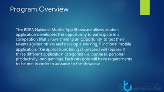 National BDPA Mobile Application Showcase | PPTX