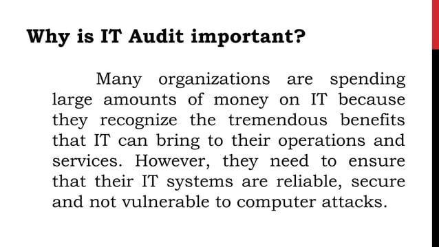 Overview-of-an-IT-Audit-Lesson-1.pptx | IT and Internet Support | Internet