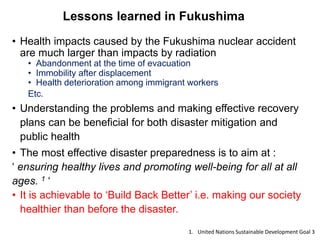 Overview of Health Impacts Caused by the Fukushima Nuclear Disaster and ...