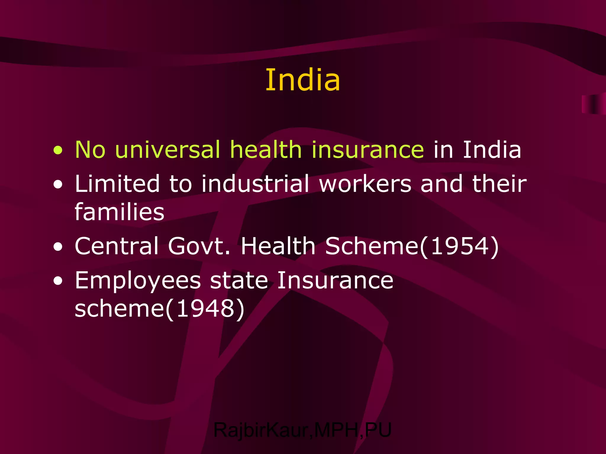 Health Insurance-An Overview | PPT