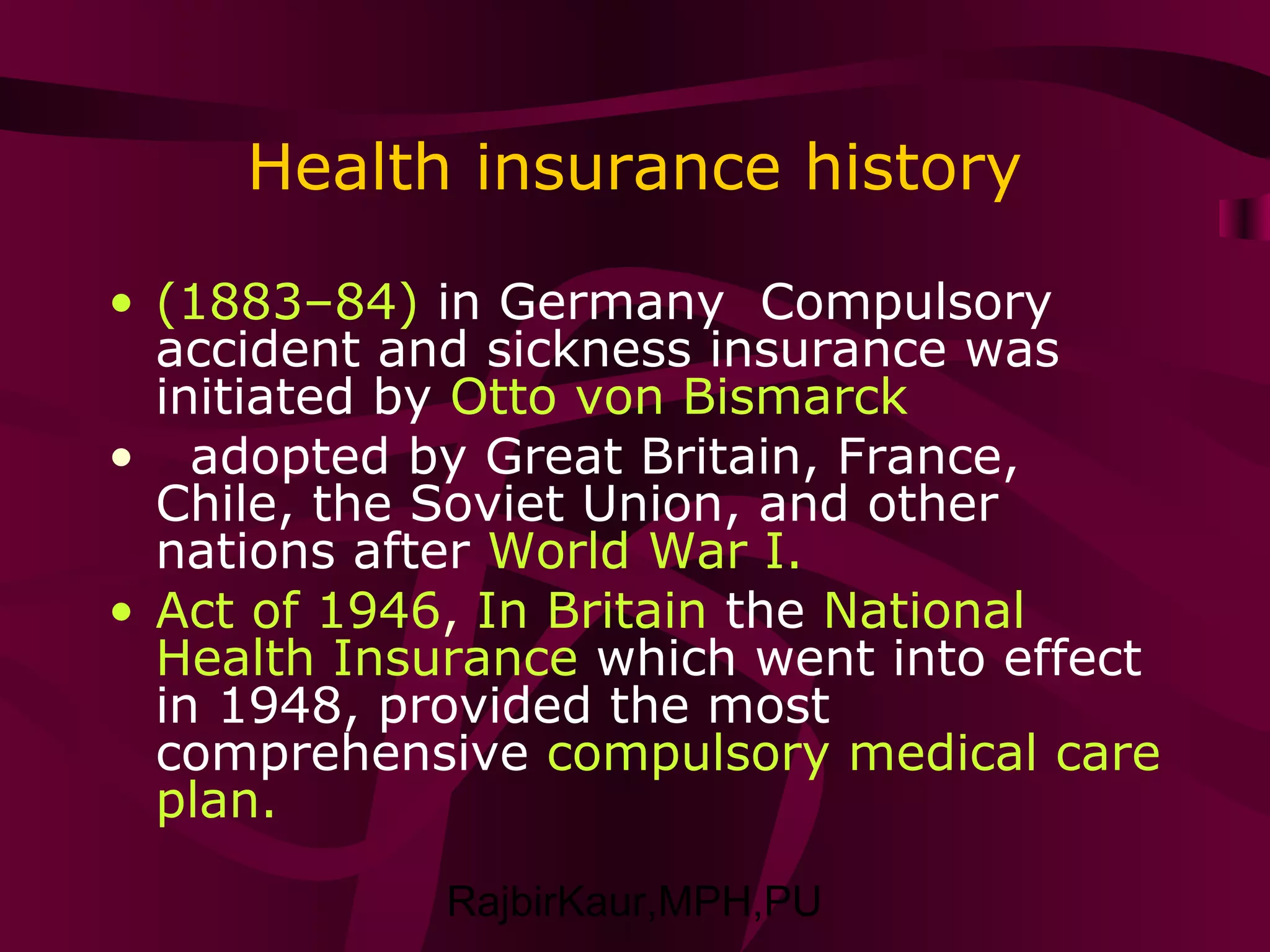 Health Insurance-An Overview | PPT
