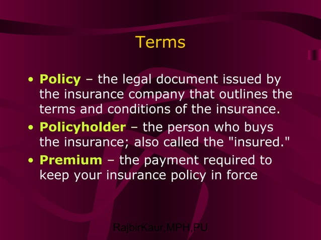 Health Insurance-An Overview | PPT