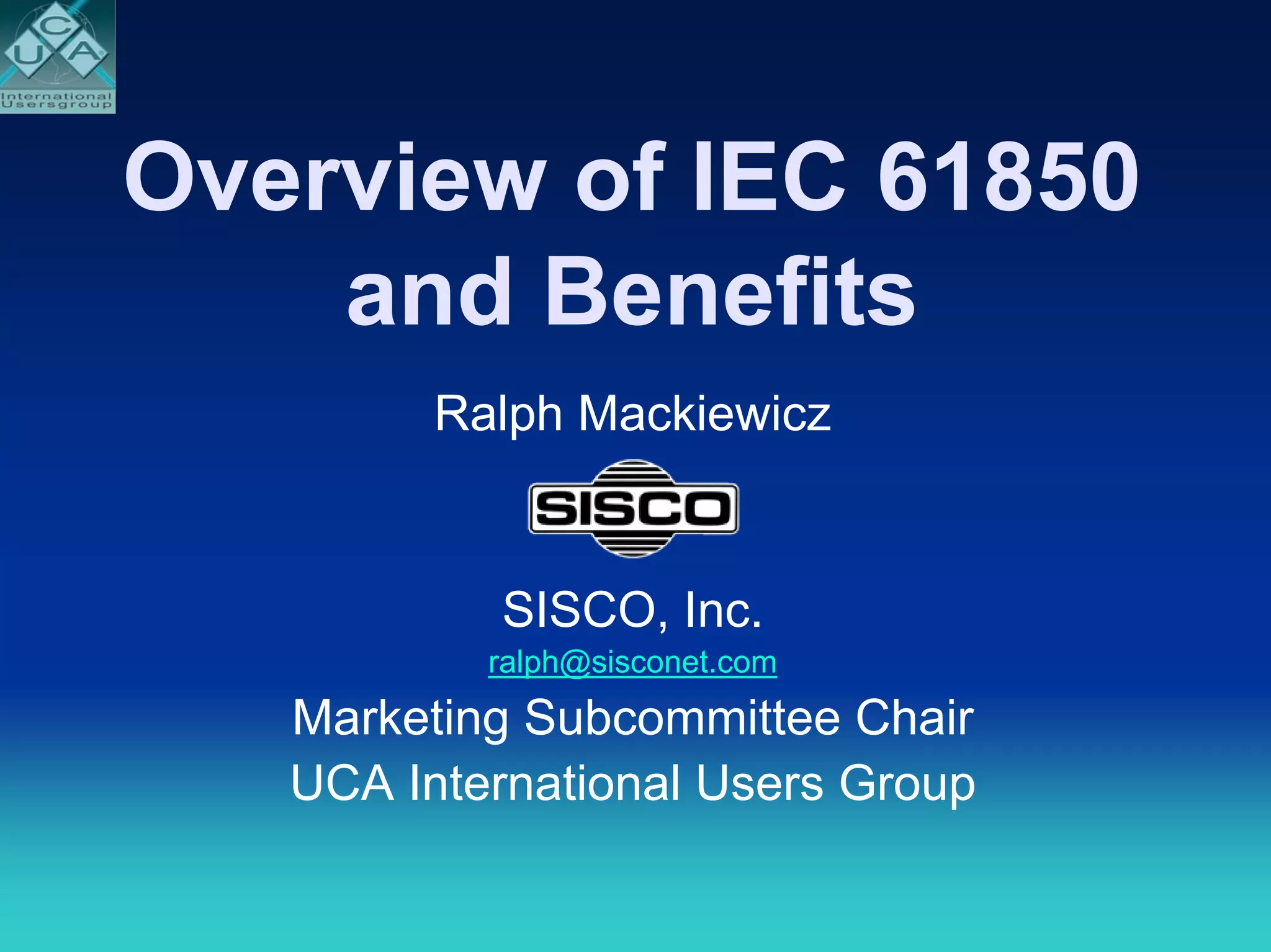 Overview Of I E C61850 Presentation..... W S M | PDF