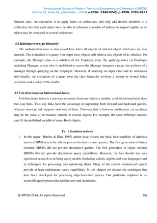Overview of Indexing In Object Oriented Database | PDF