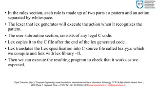 Systems Programming & Operating Systems - Overview of LEX-and-YACC | PPT