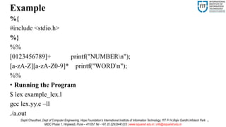 Systems Programming & Operating Systems - Overview of LEX-and-YACC | PPT