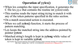 Systems Programming & Operating Systems - Overview of LEX-and-YACC | PPT