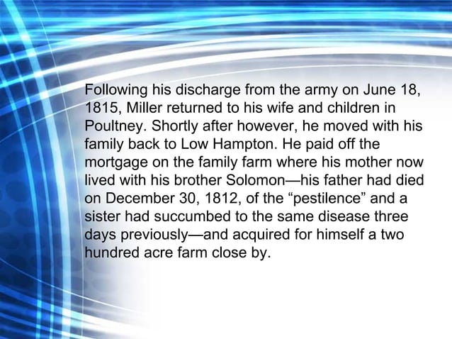 Overview of Millerism | PPT