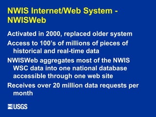 Overview of National Water Information System (NWIS) (Trapanese) | PPT